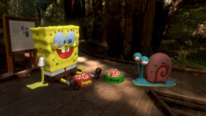 ArtStation - SpongeBob and Gary