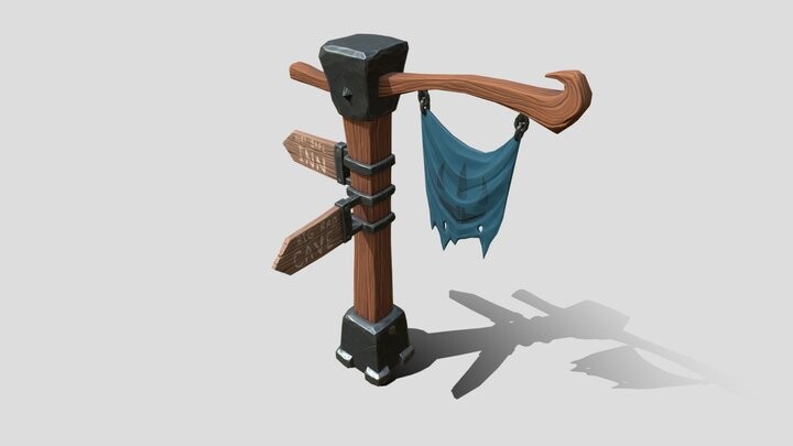 ArtStation - Fantasy Signpost (Stylised)