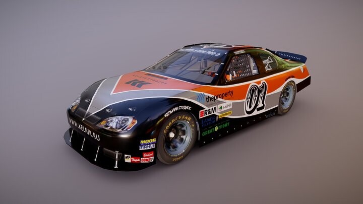 ArtStation - Low-poly NASCAR car for racing arcade