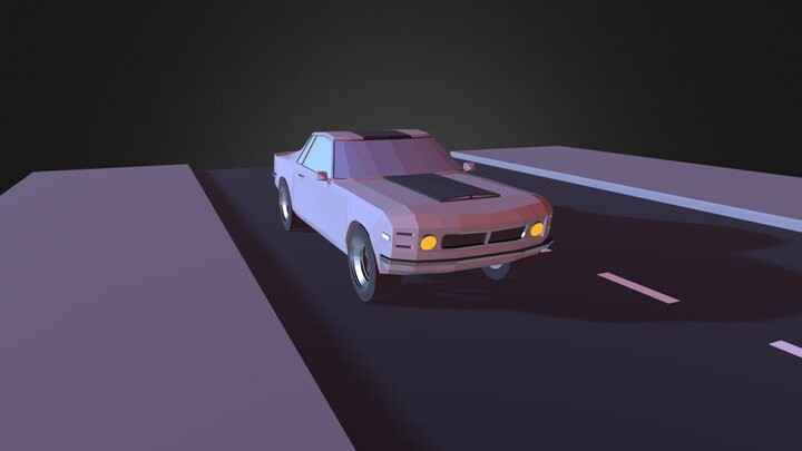 ArtStation - Low Poly Muscle Car