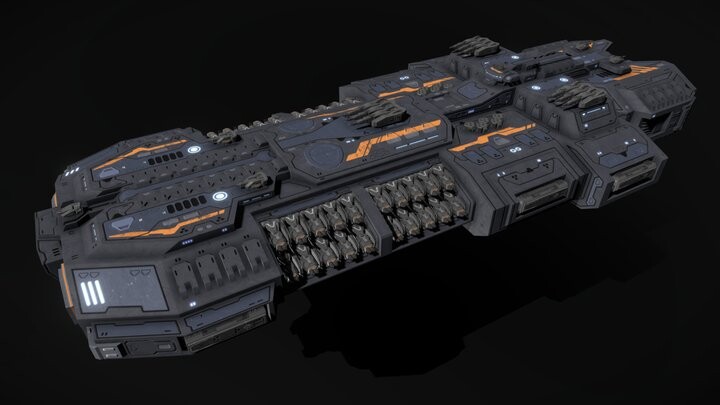 ArtStation - Scifi Battleship Hellbringer