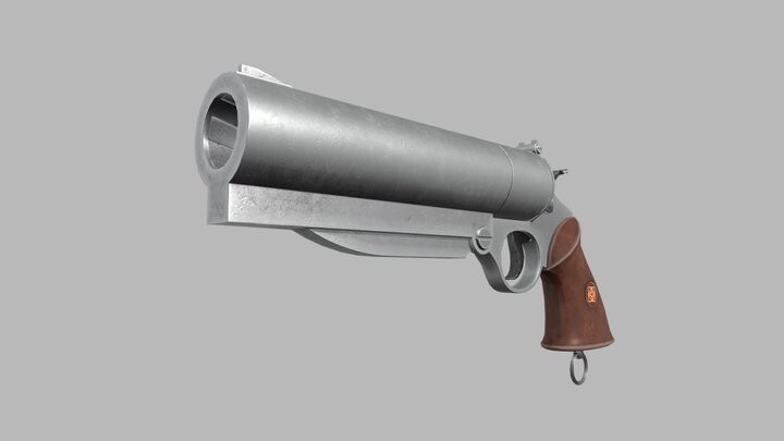 ArtStation - Modeling - Hellboy Classic Gun