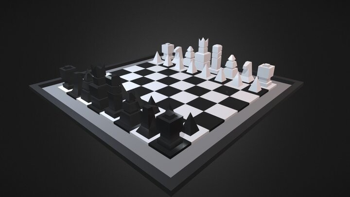 ArtStation - Simplistic Chess Set