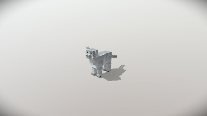 ArtStation - wolf - Minecraft 3d model