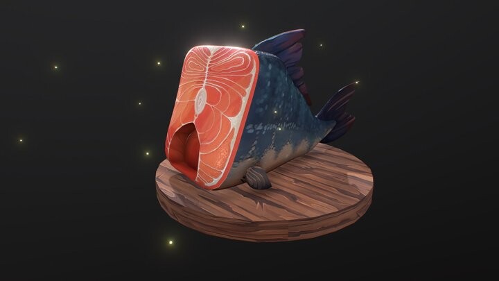 ArtStation - salmon Fish