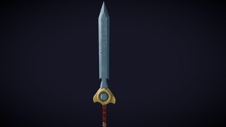 ArtStation - low poly 3d sword design