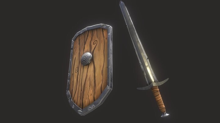 ArtStation - shield and sword