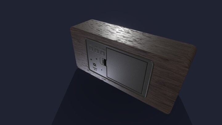 ArtStation - Electronic wooden clock