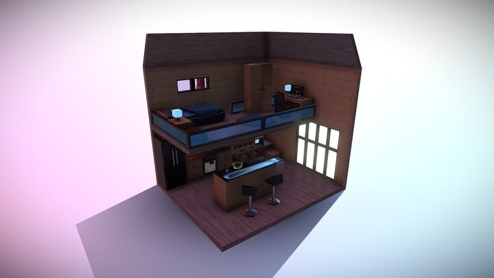 ArtStation - Isometric Room