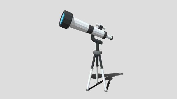 ArtStation - Low Poly Cartoon Telescope