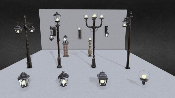 ArtStation - Classic Street Lights Pack