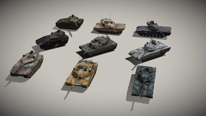 ArtStation - modern tanks lowpoly set