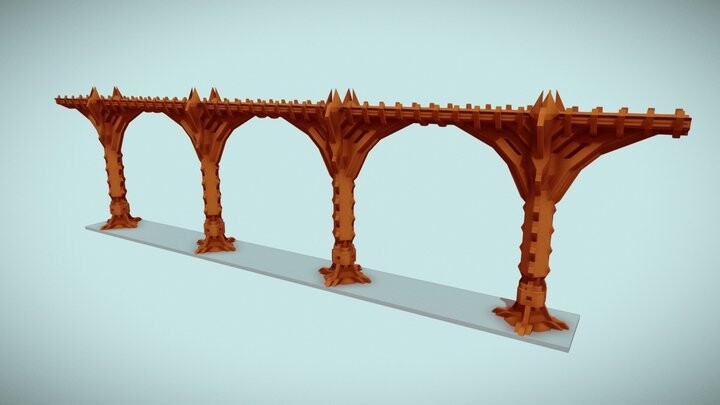 ArtStation - Voxel Arch Bridge