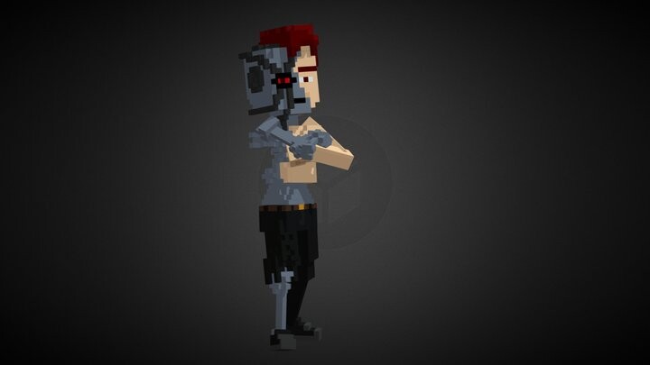 ArtStation - Cyberpunk-Cyborg Voxel Avatar