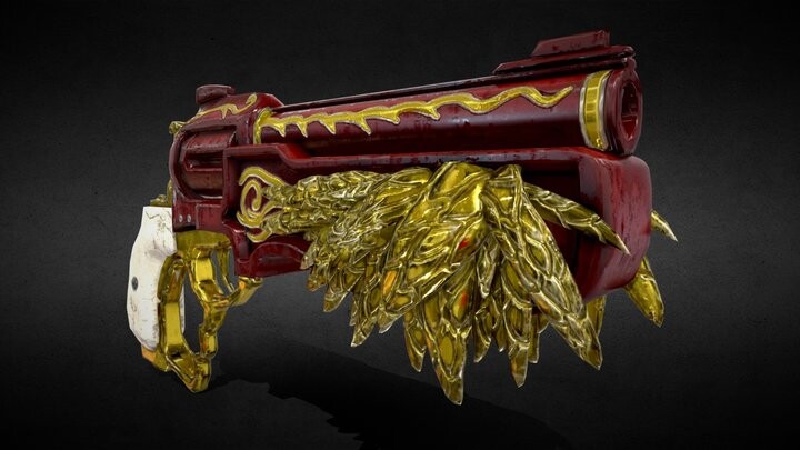 ArtStation - 3D fantasy revolver (Picture as reference)