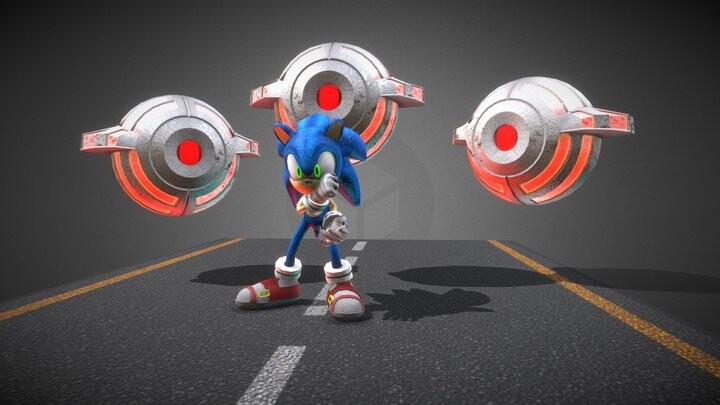 ArtStation - Sonic the Hedgehog Low Poly
