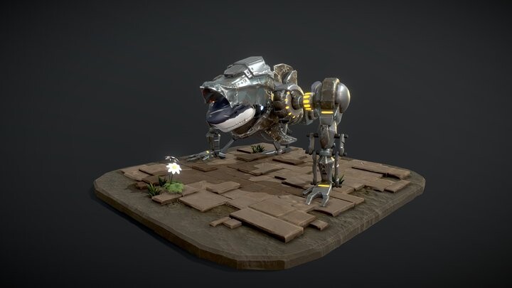 ArtStation - Stylized Shark Mech