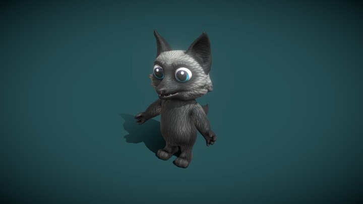 ArtStation - Cartoon Silver Fox Animated 3D Model