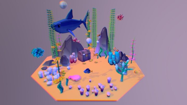 ArtStation - Lowpoly underwater scene