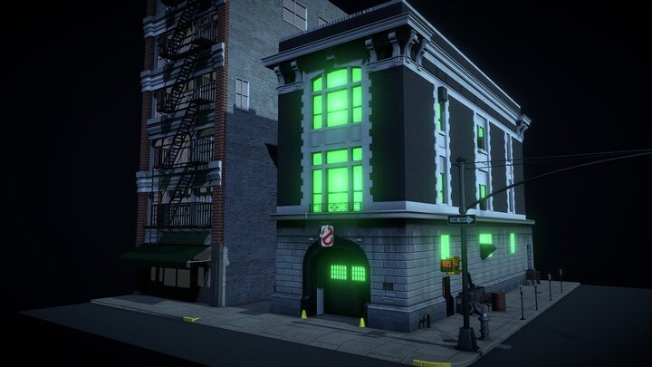 ArtStation - Ghostbusters Firehouse
