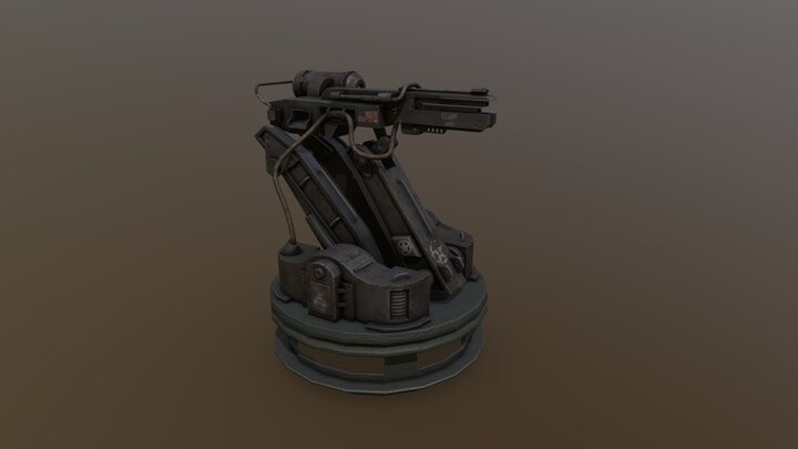 ArtStation - Sci-fi War Turret