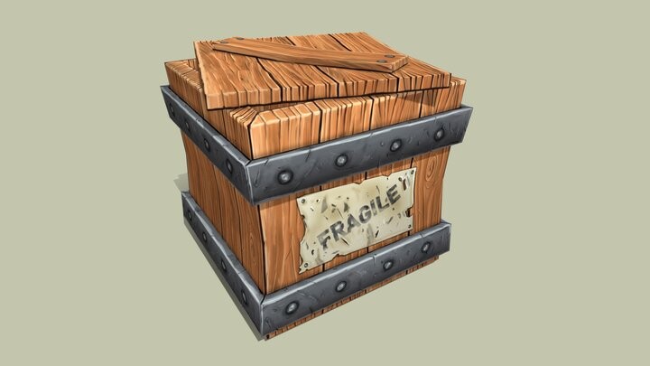 ArtStation - fragile wooden box