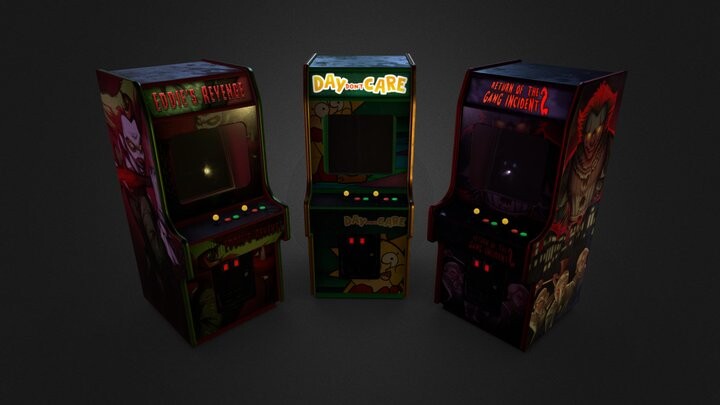 ArtStation - FNAF Security Breach - Arcade Cabinets