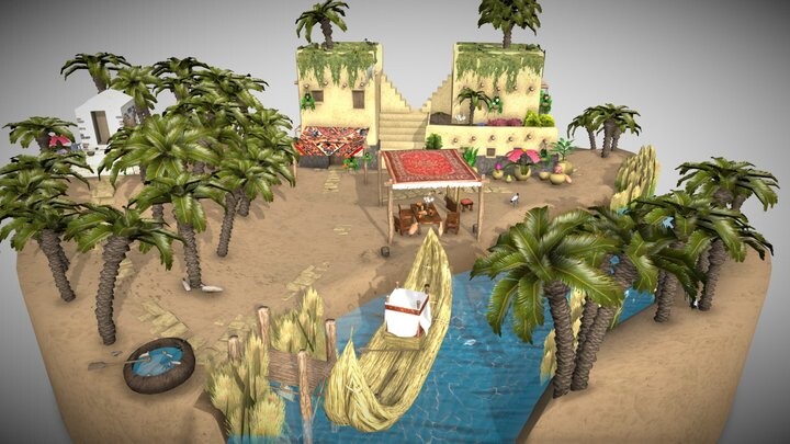 ArtStation - A Babylon Story -Sketchfab 3D Diorama