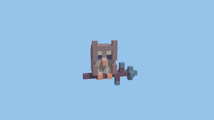 ArtStation - Owl - Turning my pixel art 3D!