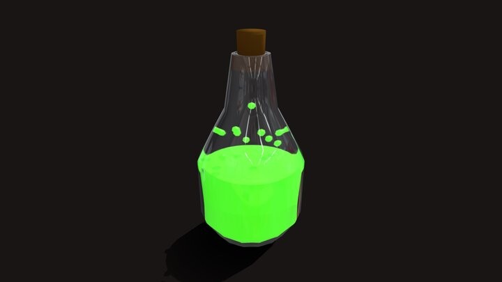 ArtStation - Green glowing Potion