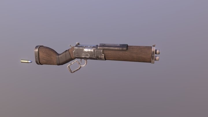 ArtStation - Post apocalyptic Fallout inspired rifle
