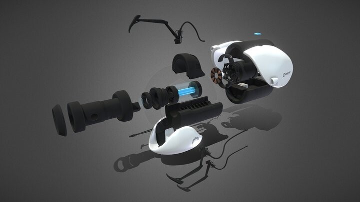 ArtStation - Portal Gun Exploded view