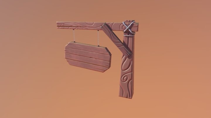 ArtStation - Stylized Signpost