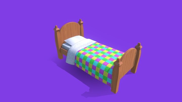 ArtStation - Stylized bed