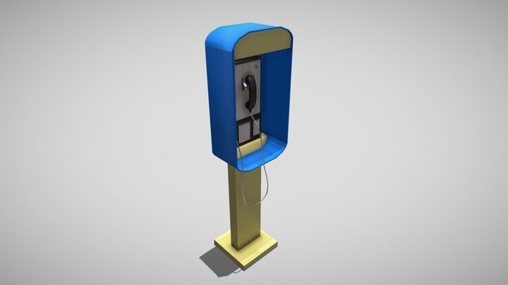ArtStation - Cartoon Telephone booth