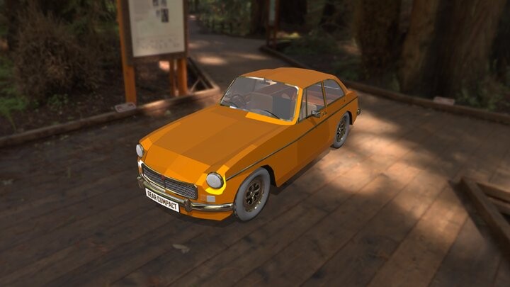 ArtStation - Car of the 1970s [Low-Poly] №2