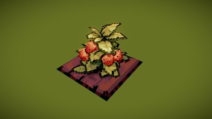ArtStation - Strawberry Pixel Plant
