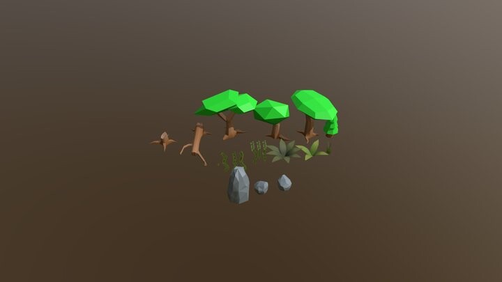 ArtStation - Low Poly assets from level 1 & 2