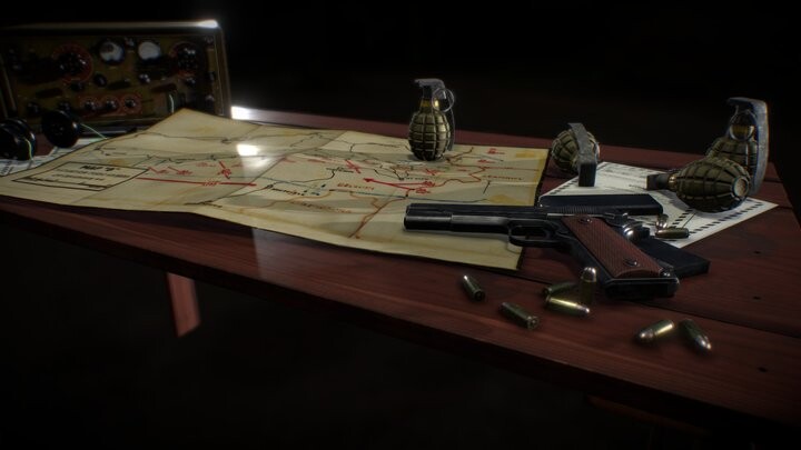 ArtStation - WWII themed Table/Prop arrangement