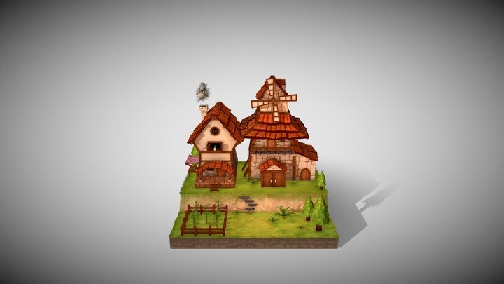 ArtStation - Corn Farm Diorama