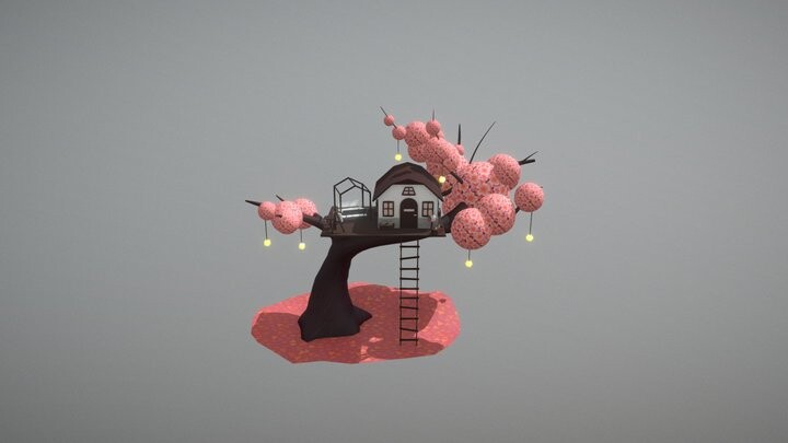 ArtStation - Sakura Tree House