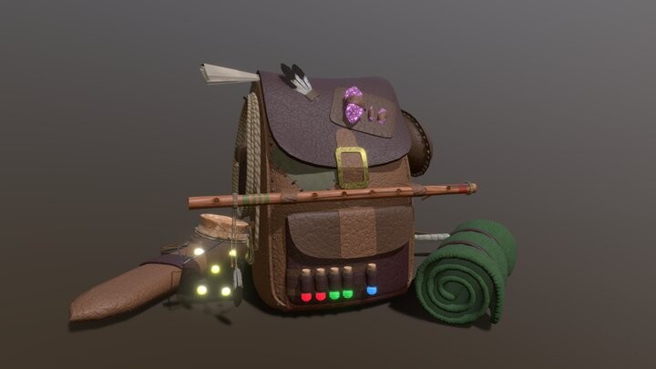 ArtStation - Fantasy adventuring backpack