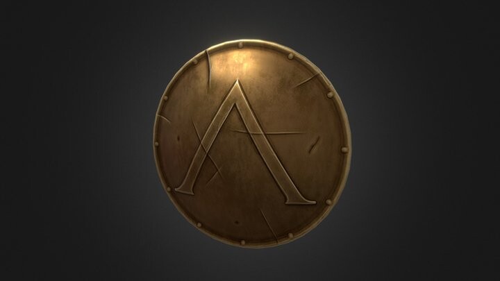 ArtStation - Stylized Spartan Shield