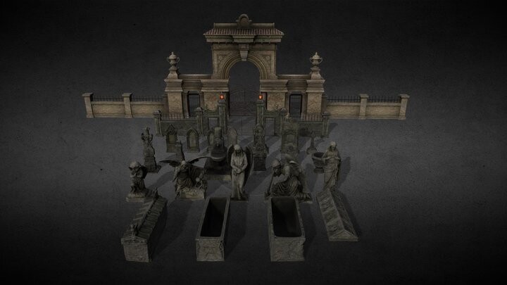 ArtStation - Gothic Graveyard Pack