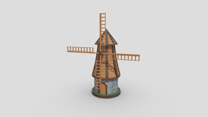 ArtStation - Low Poly Windmill 2