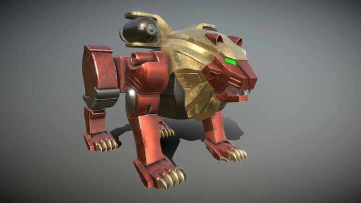 ArtStation - Power Rangers Wild Force Red Lion Wild Zord