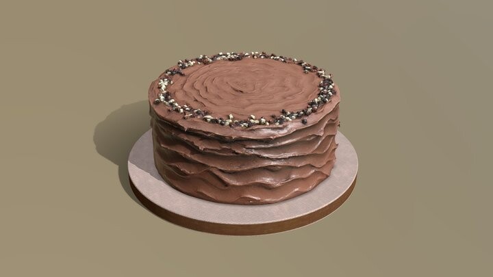 ArtStation - Chocolate Buttercream Sprinkles Cake