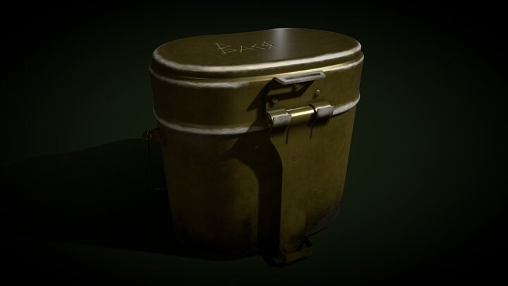 ArtStation - A soviet camping kettle. Советский походный котелок.