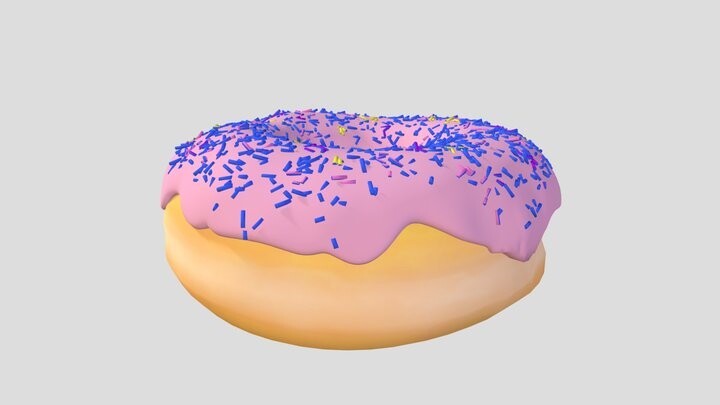 ArtStation - Vanilla Donut 3D Model (Textures & Animations)