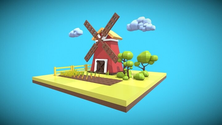 ArtStation - Low poly farm